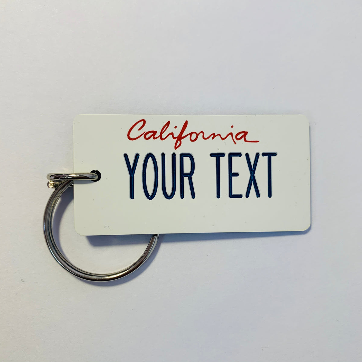 California White License Plate Keychain – Cars & Keychains