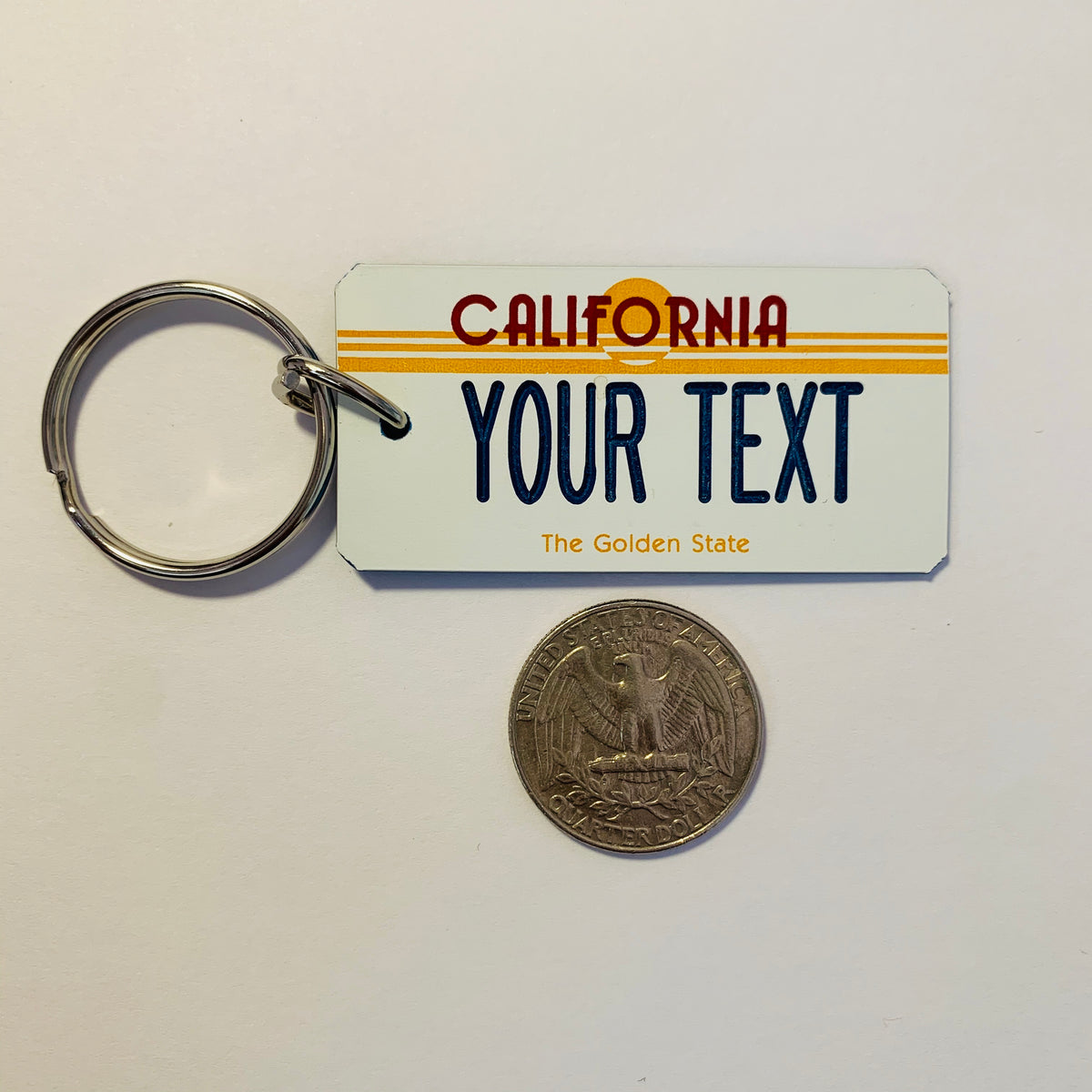 California Golden State License Plate Keychain – Cars & Keychains