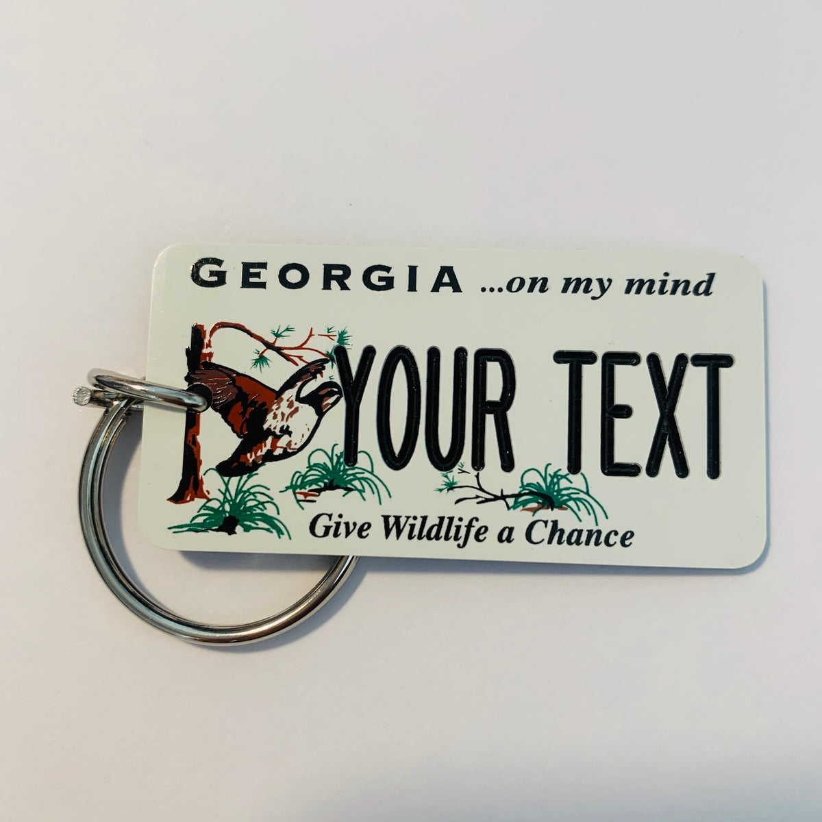 Georgia Wildlife License Plate Keychain – Cars & Keychains